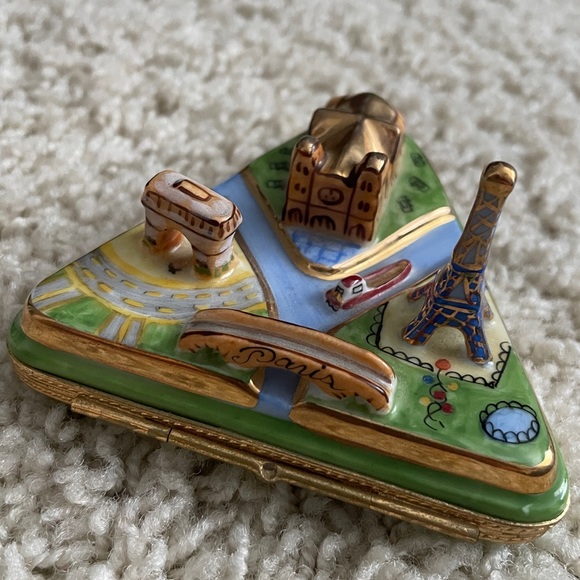 Limoges | Accents | Limoges Paris Monuments Eiffel Tower Trinket Box ...